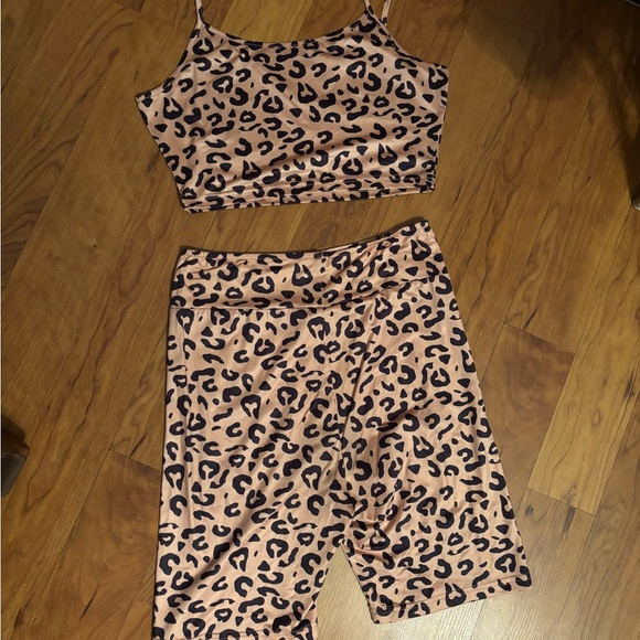 SHEIN | Shorts | Shein Leopard Print Set | Poshmark